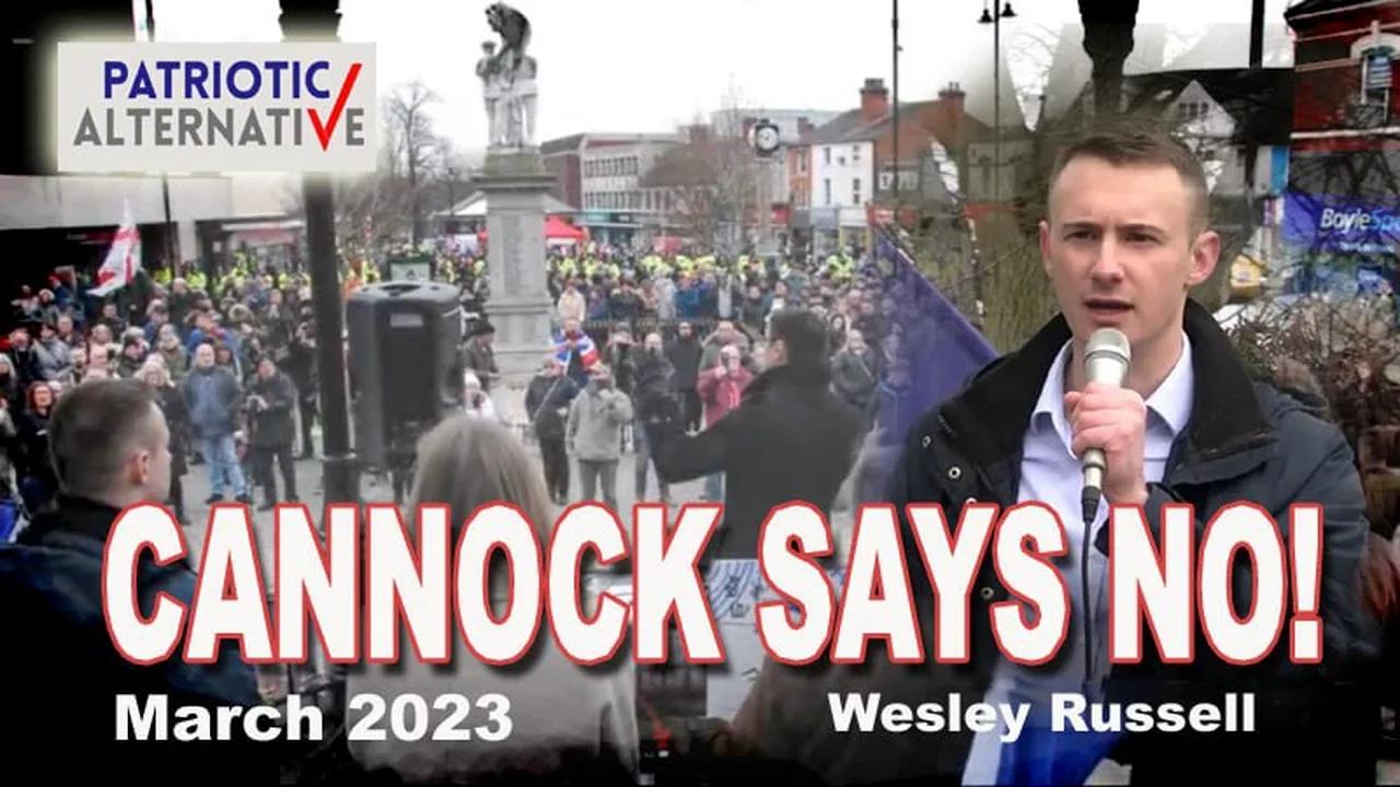 Cannock Anti-Migrant Hotel Protest - Wesley Russell's Speech