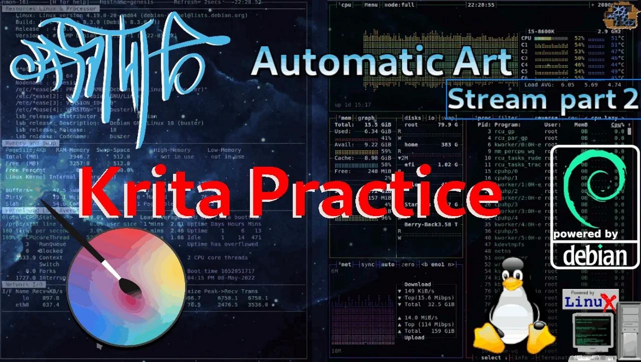 Automatic Art Stream - Krita practice part 2