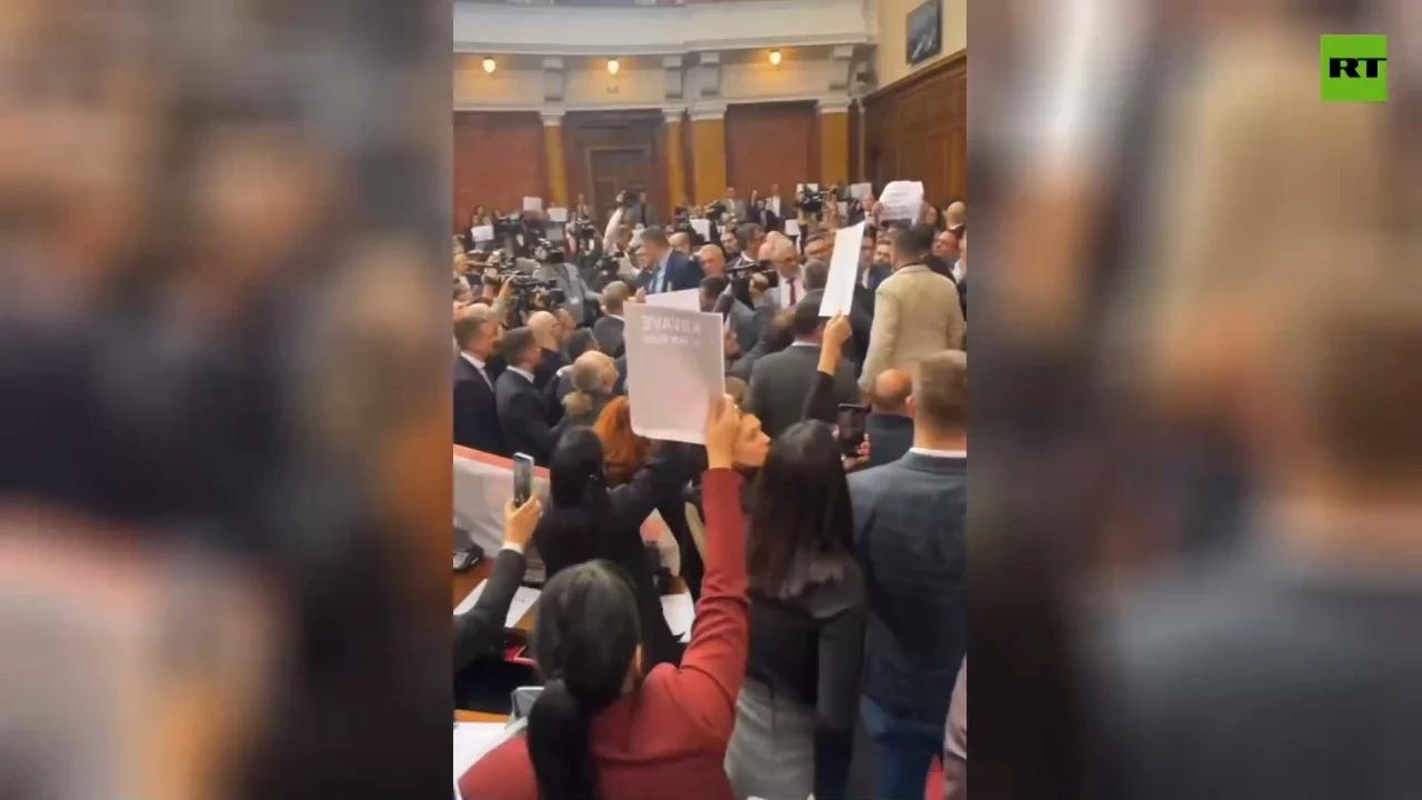 Brawl over deadly Novi Sad roof collapse erupts in Serbian Parliament