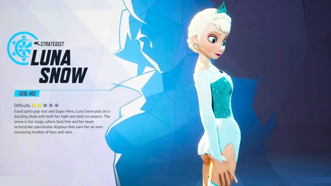 Luna Snow as Elsa from Frozen in Marvel Rivals