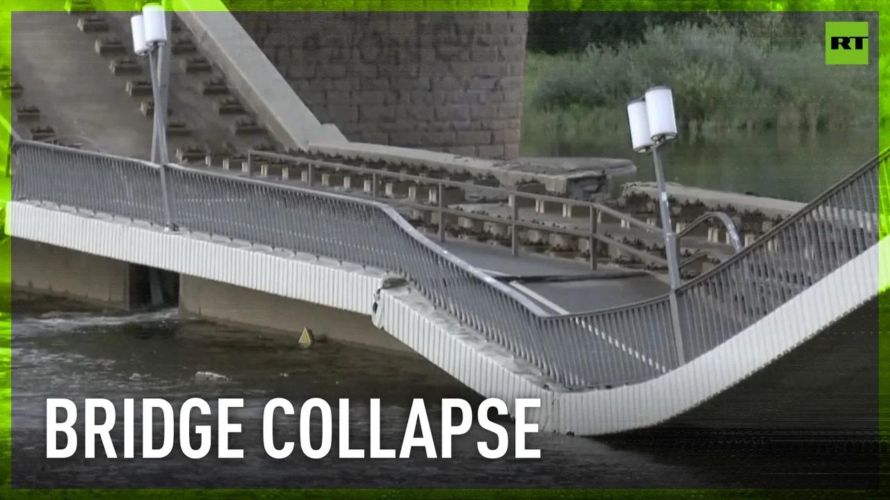 Bridge over Germany's Elbe River partially collapses, risk of further ...