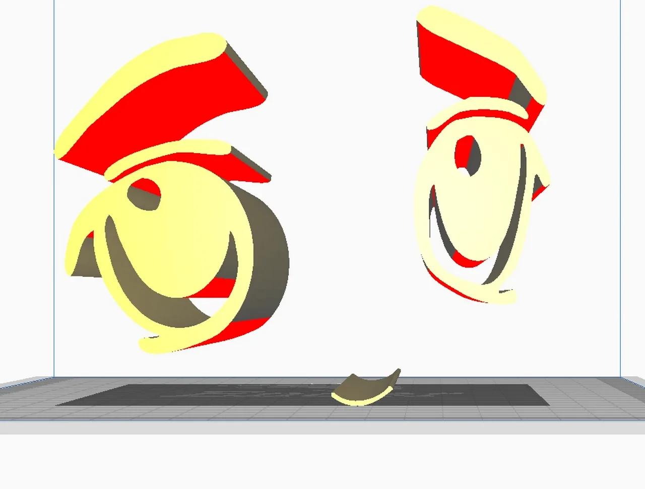 Milady EYES Stencil 3D Printable template with mouth face