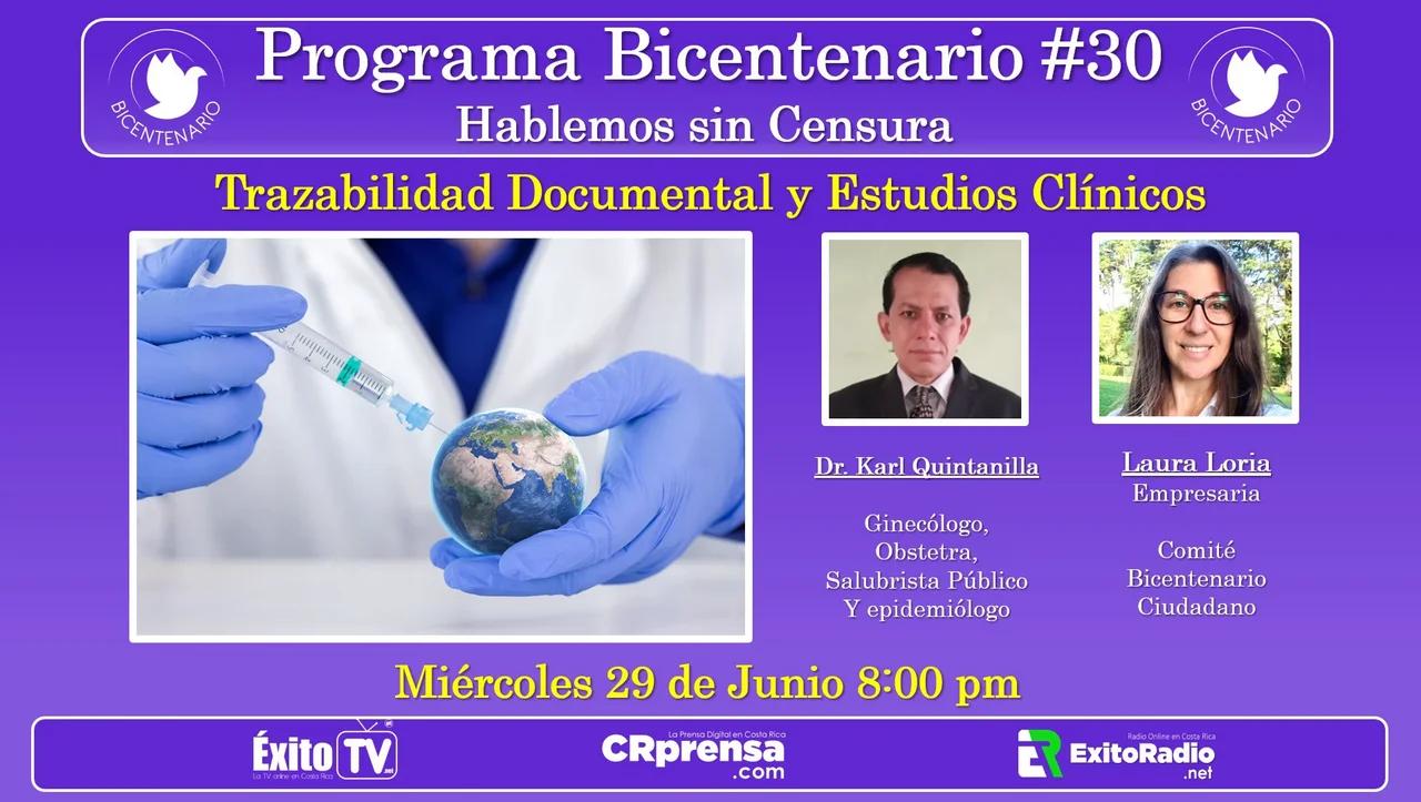 PB#030 Programa Bicentenario: Trazabilidad Documental y Estudios Clínicos.
