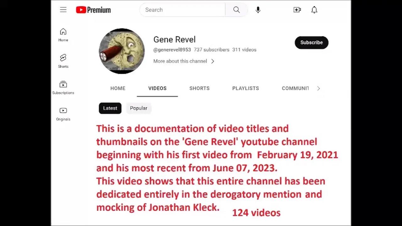VIDEO TITLES AND THUMNAILS - GENE REVEL & THEJONATHANKLUCK