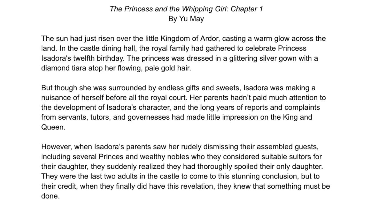 The Princess and the Whipping Girl - Chapter 1