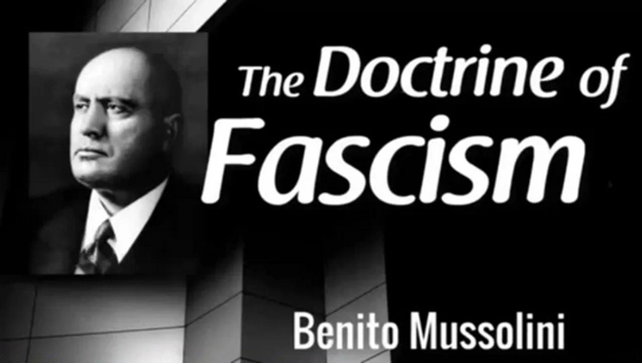 " doctrine of fascism " by benito musolini