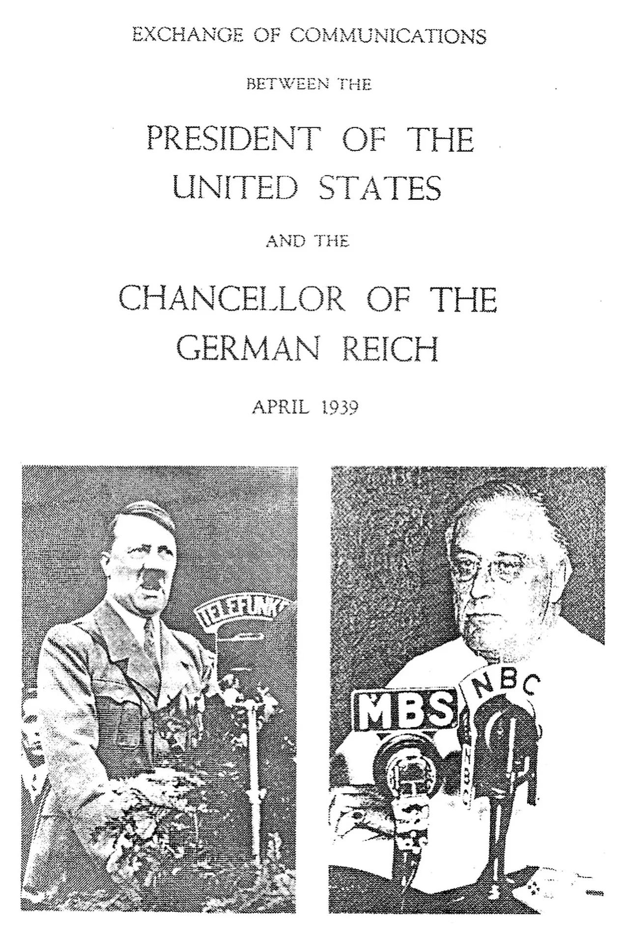 Adolf Hitler puts Roosevelt in his Place - April 1939