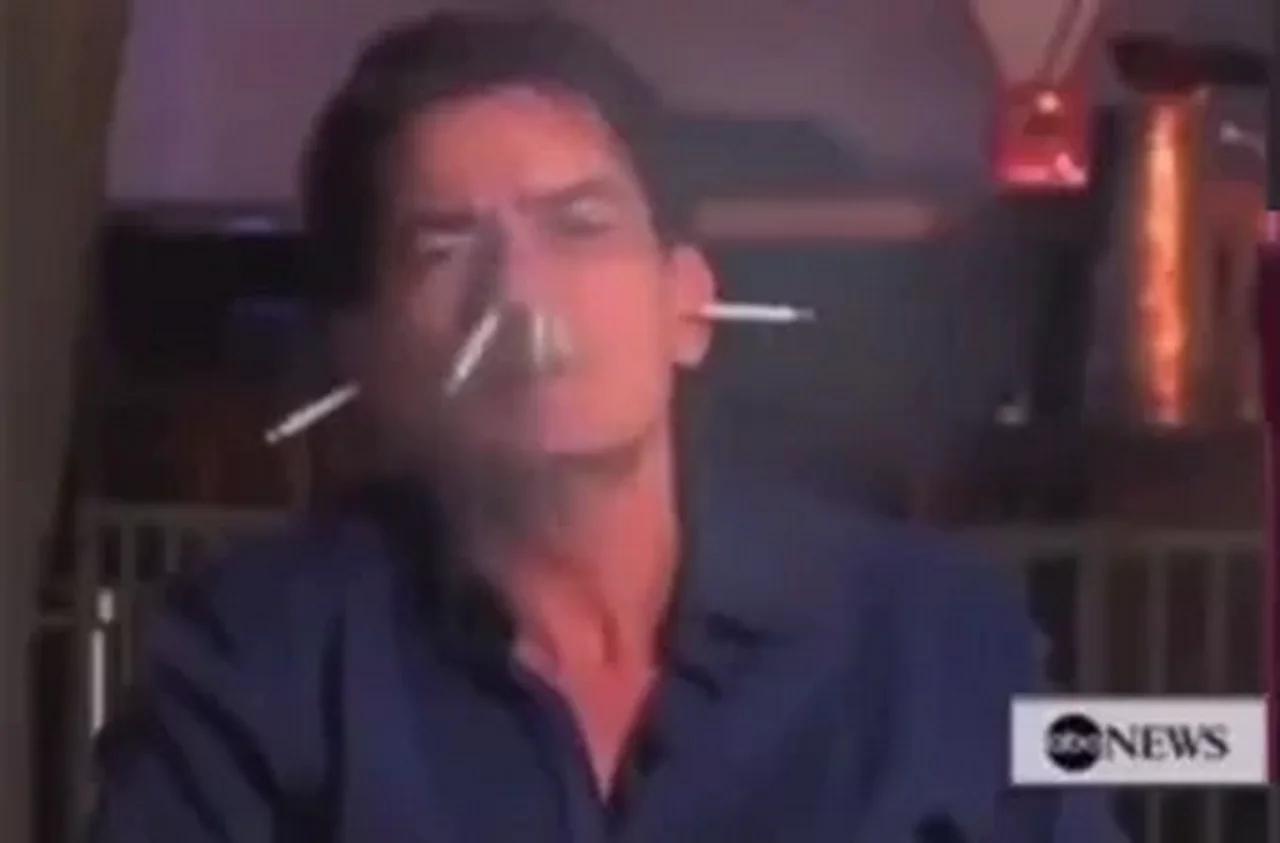 Charlie Sheen smoking habits