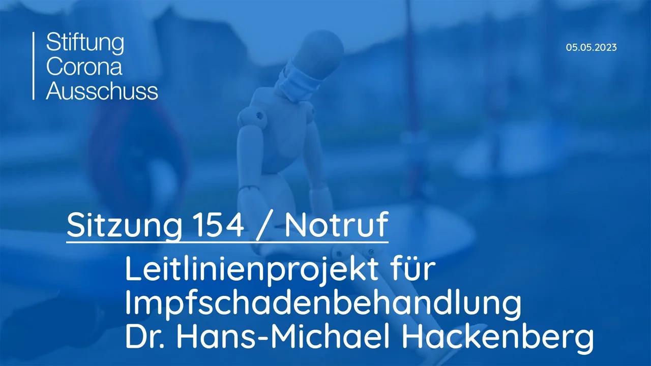 Leitlinienprojekt für Impfschadenbehandlung / Dr. Hans-Michael Hackenberg