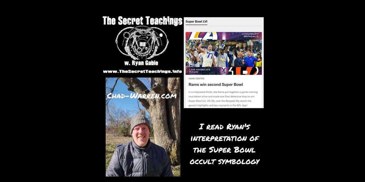 I read Ryan Gables' analysis of super bowl occult symbology