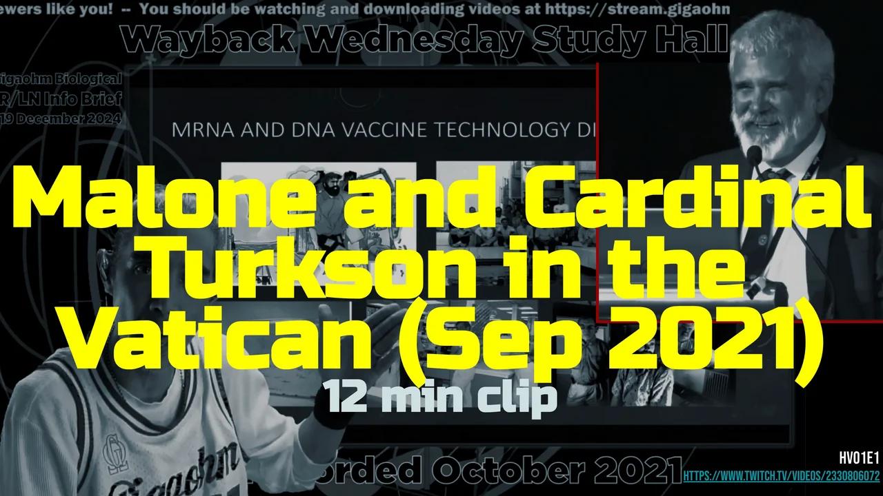 Robert Malone and Cardinal Turkson in the Vatican (Sep 2021) ICS1 ...