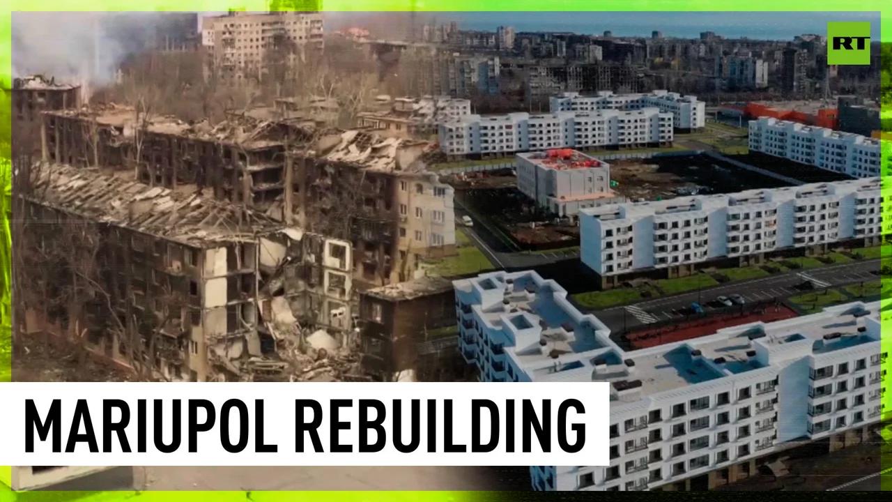 Mariupol rebuilt from ashes with large construction projects underway