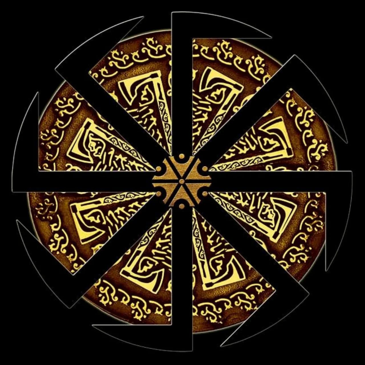 Kolovrat Swastika Black Sun - Aryan Race