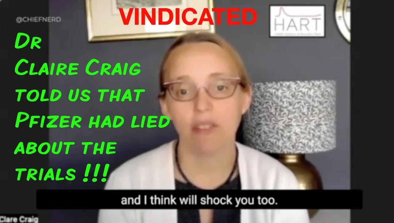 Dr Claire Craig Exposes How Pfizer Lied