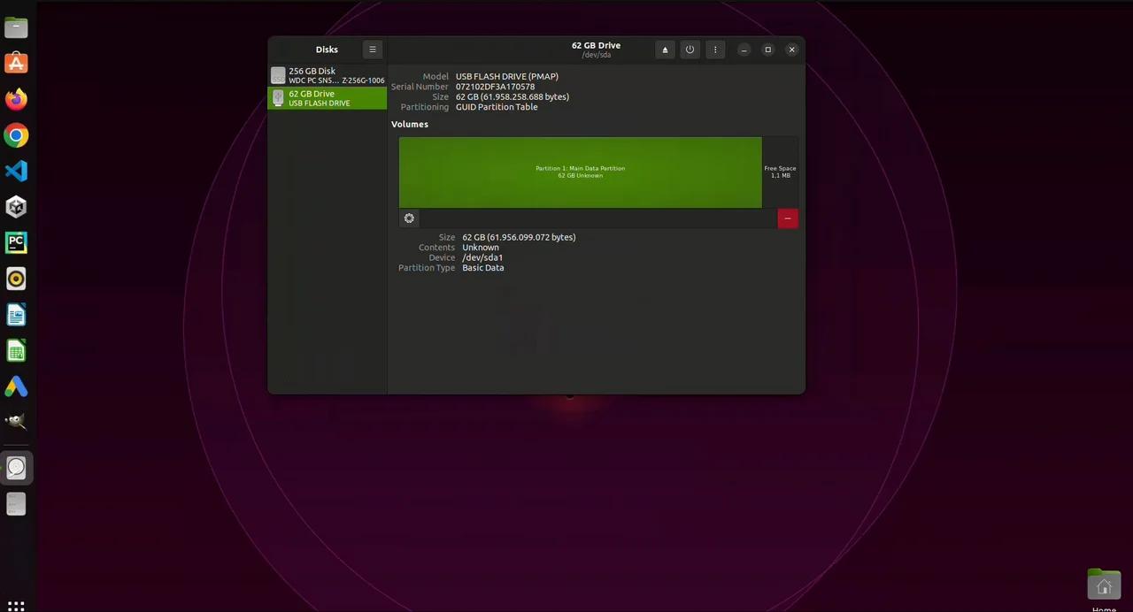 USB flash drive wont show: fix in Ubuntu