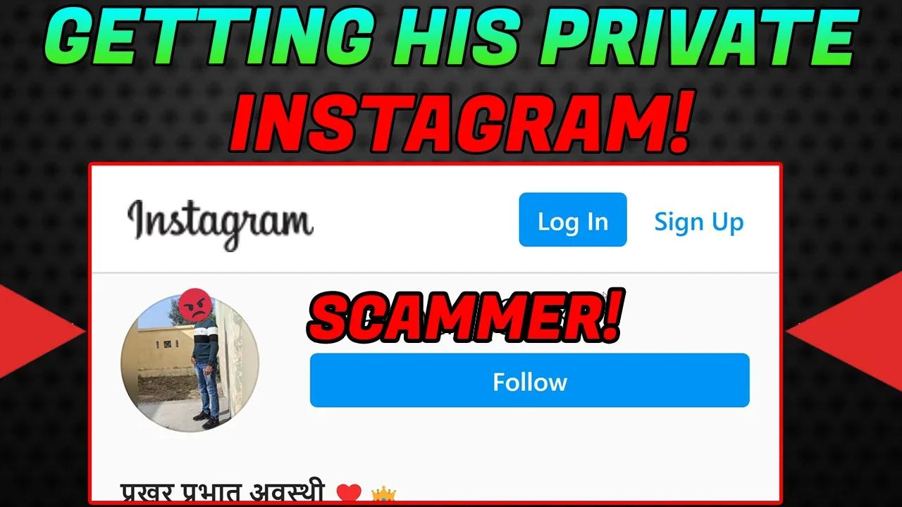 GETTING A SCAMMERS INSTAGRAM! (Scammers photo revealed!)