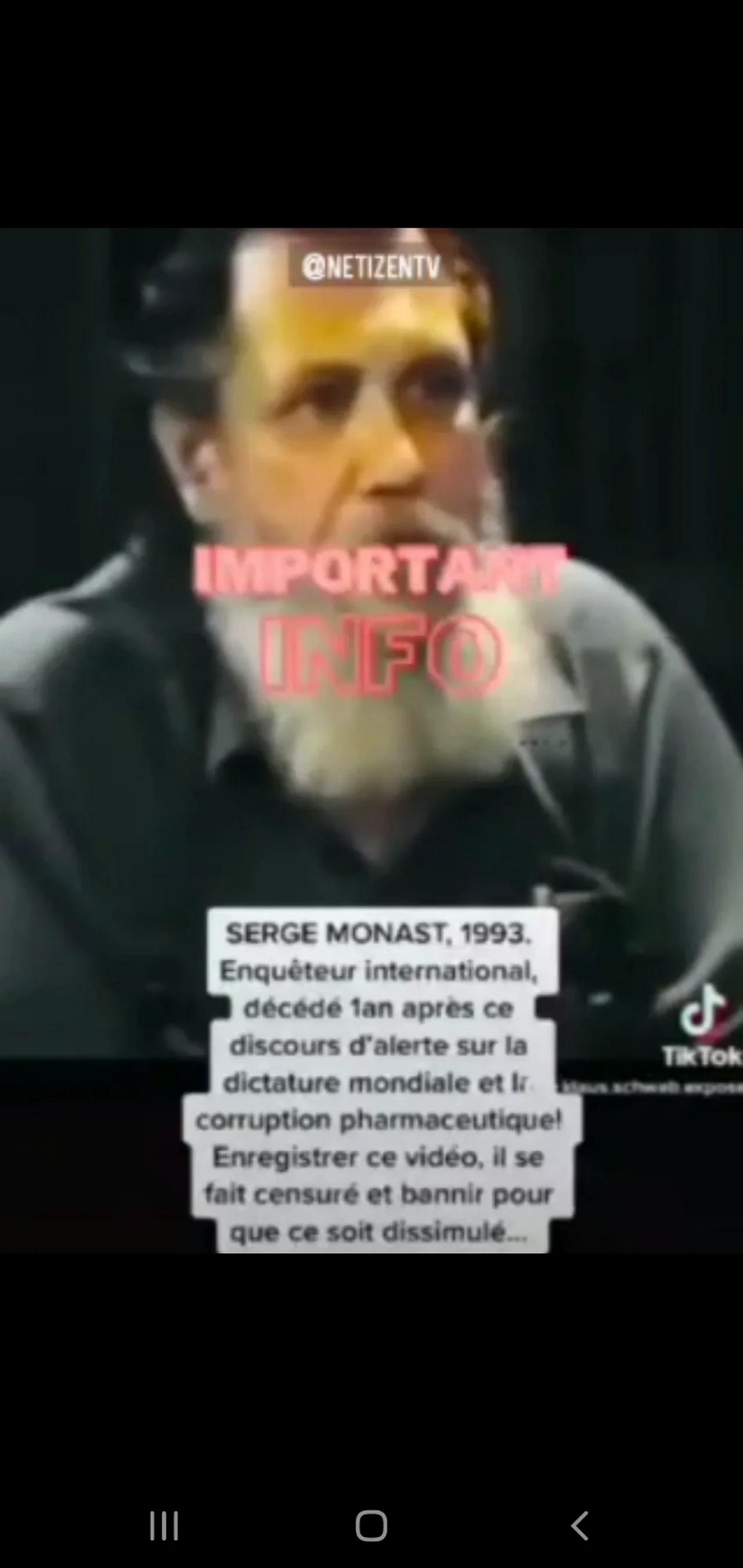 Serge Monast - Interview Rare
