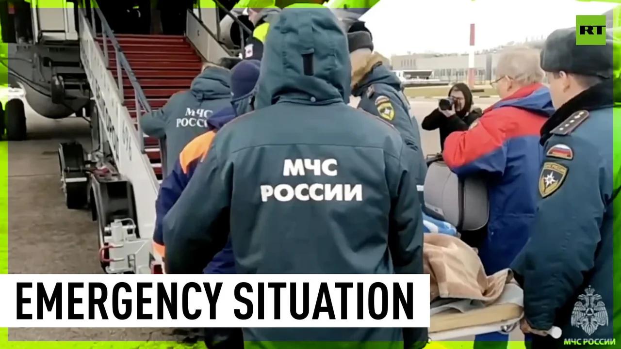 Russian emergency workers bring civilians injured in Belgorod shelling ...