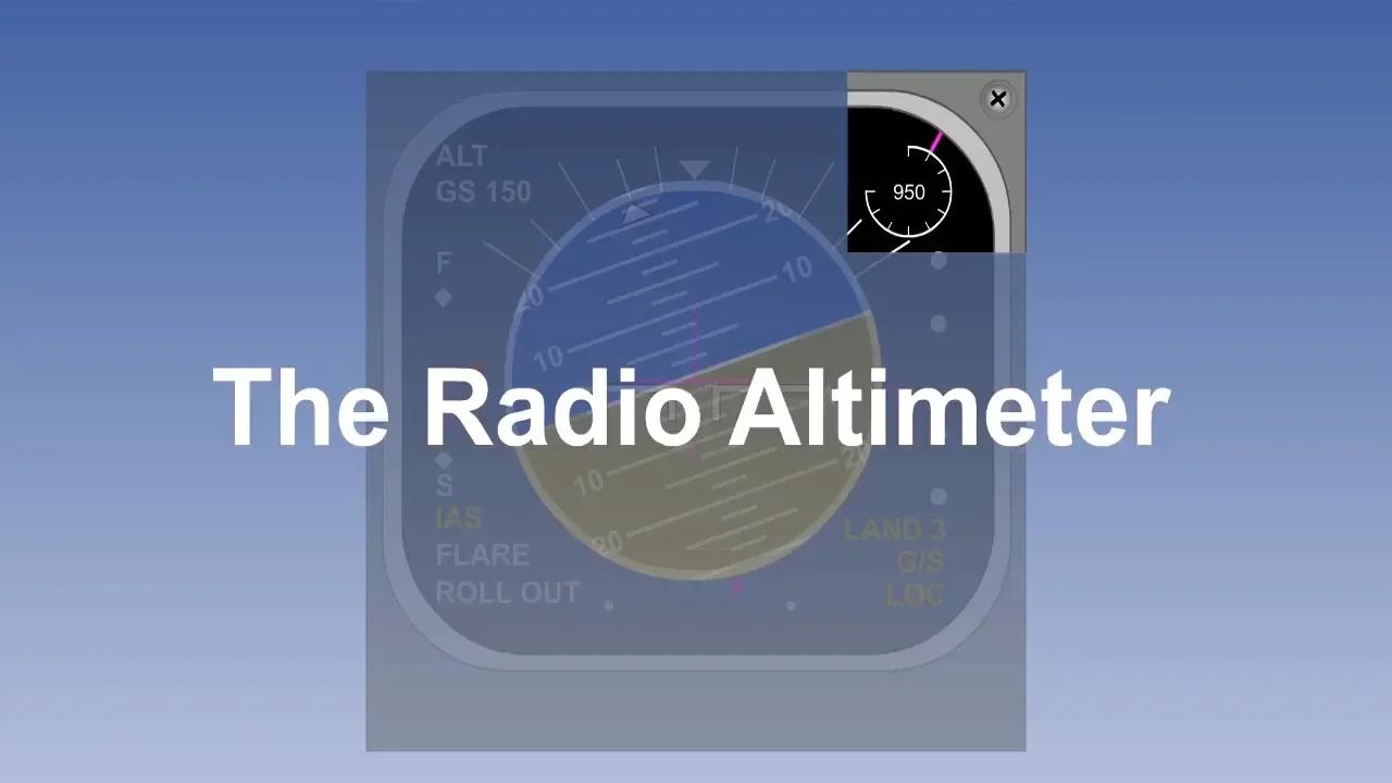 40 ATPL Training Flight Instruments #40 Modern Avionics Radio Altimeter