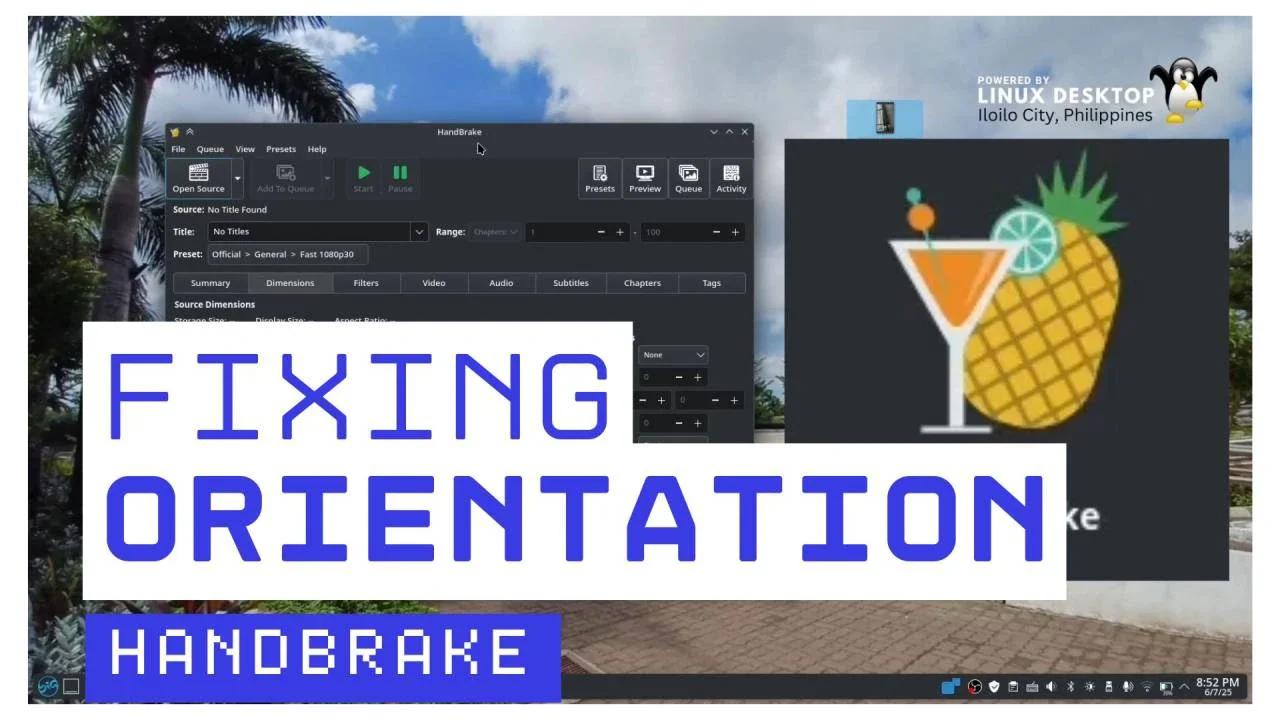 Fix Upside Down/Sideways Videos with HandBrake on Linux! (Easy Tutorial)