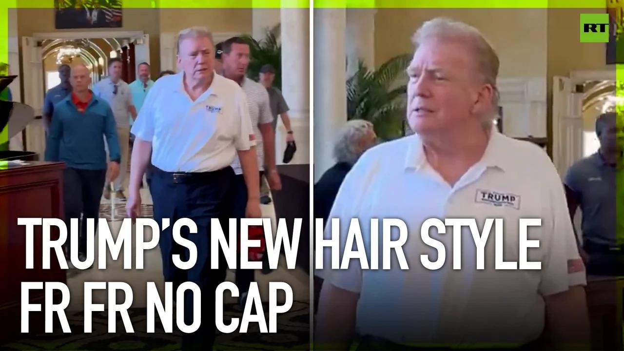 Trump’s new hair style fr fr no cap