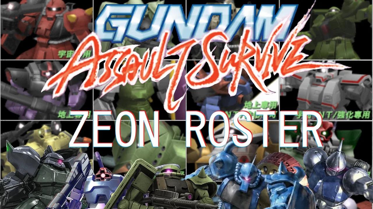 Gundam Assault Survive Roster Overview: Principality of Zeon U.C. 0079