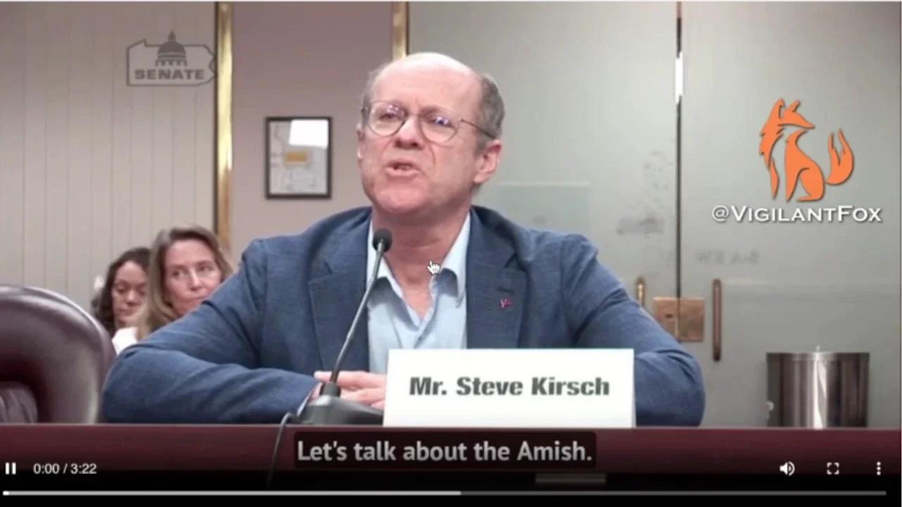 Amish Died 90 Times Less — Steve Kirsch at Pennsylvania Senate (BQ ...