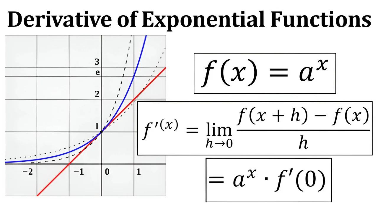Derivative Of A X Exponential Functions Part 1 Using Definition Of Derivative