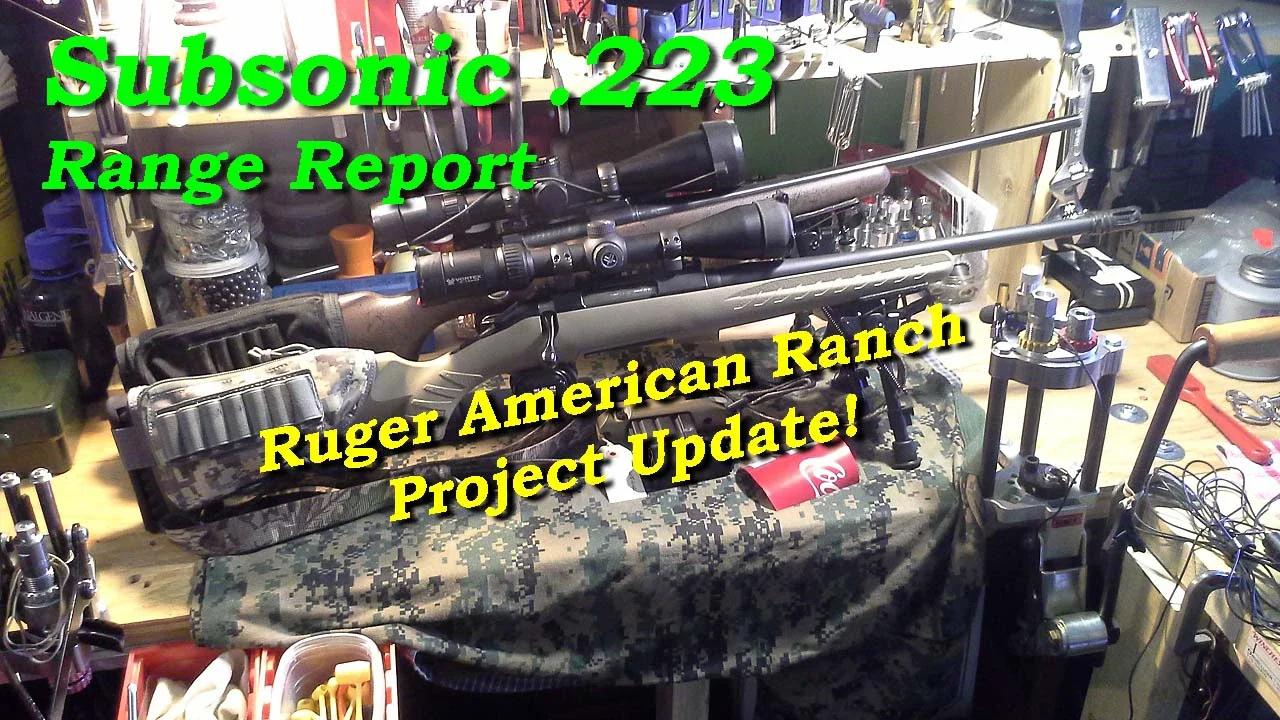 Subsonic .223 loads, Ruger American Ranch Rifle, Rotary Magwell Install ...