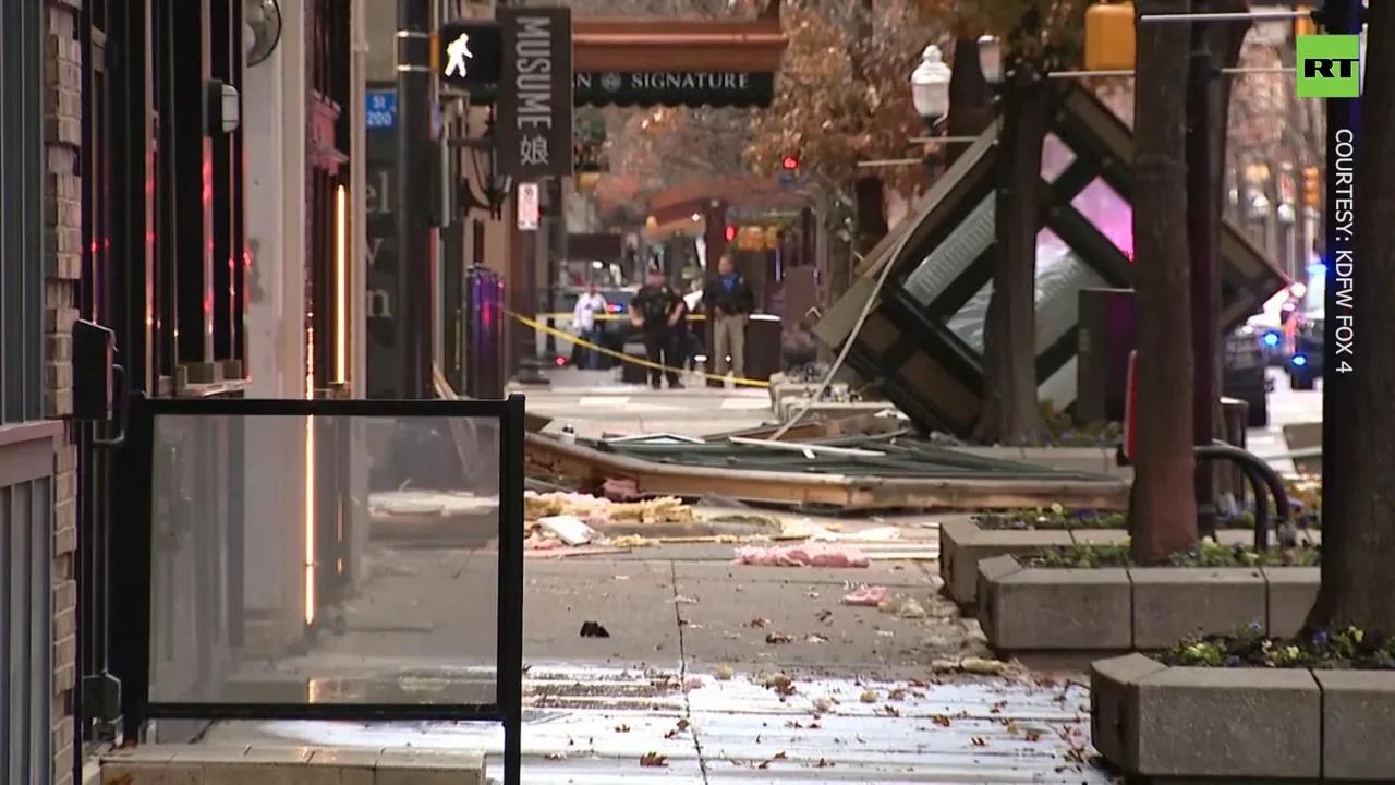 Windows blown out, debris scattered: Aftermath of Texas hotel blast