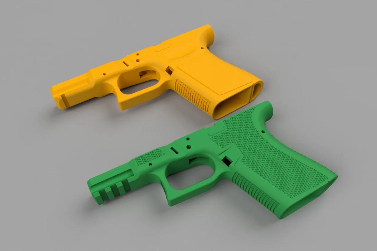 RD19.2 - "RAILS DOWN" - 3D Printable G19 Frames