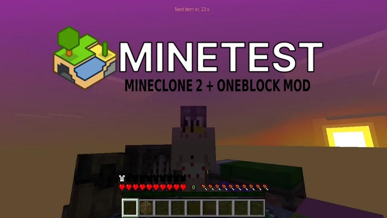 MINECLONE 2 + Mod Oneblock "MINETEST
