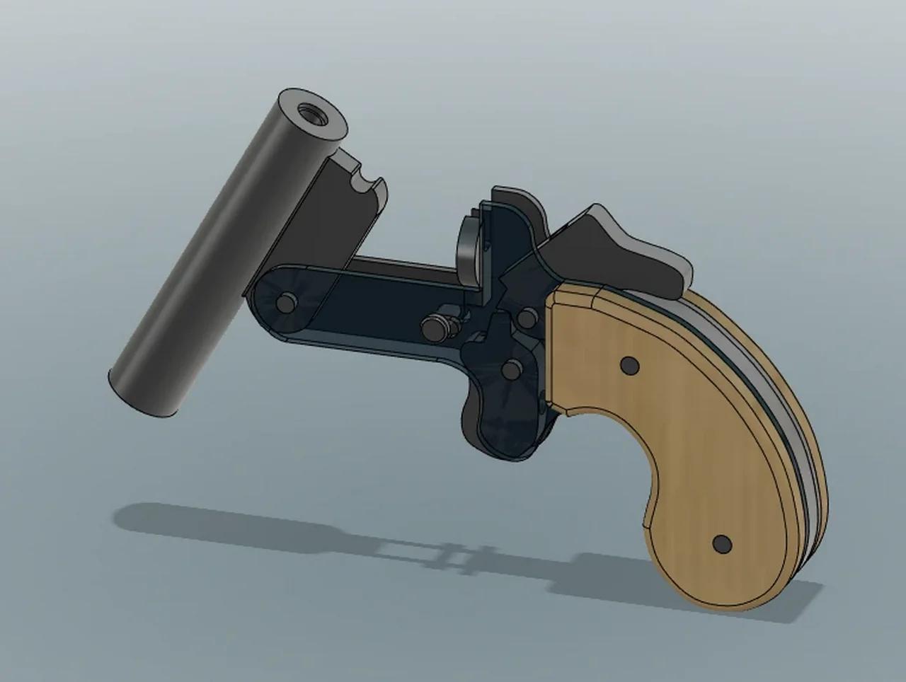 Sheet Metal Derringer Model 1 - professor parabellum -22lr