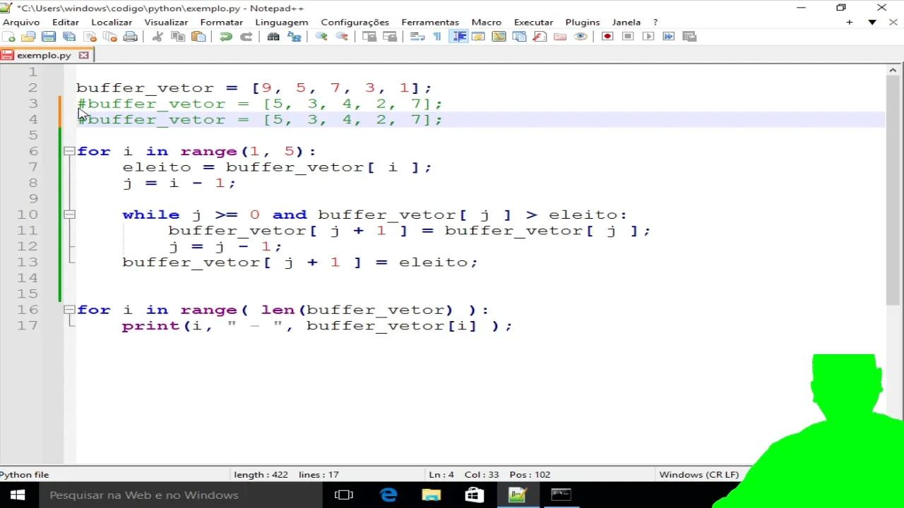 Estruturas de Dados: INSERTION SORT PYTHON - Aula 23