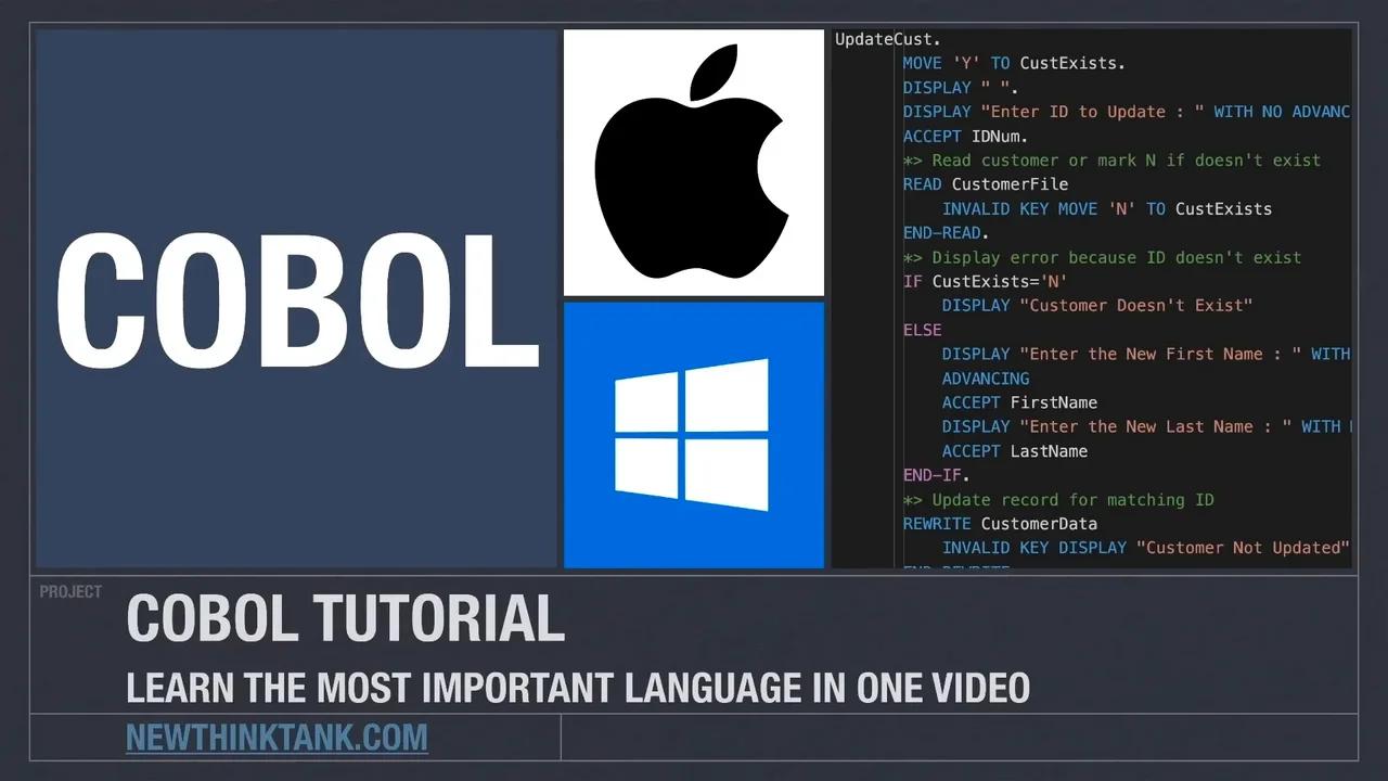 COBOL Tutorial - Learn COBOL in one Video