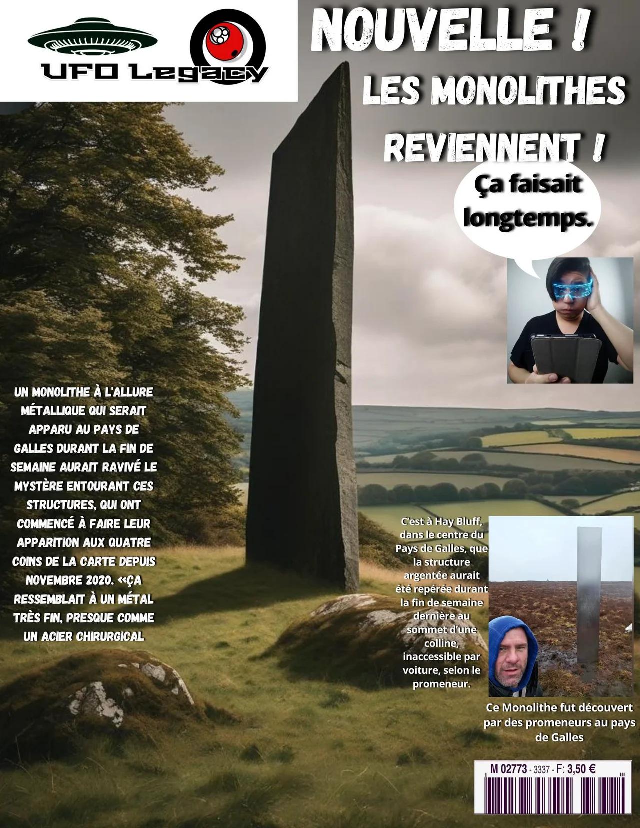 Un monolithe géant découvert par des promeneurs au pays de Galles