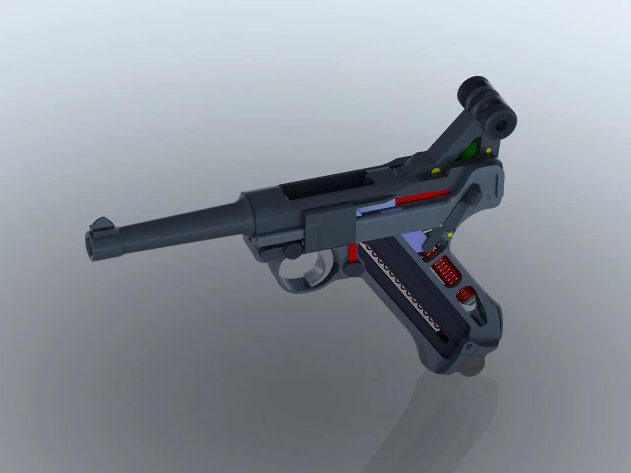 Luger P08 (from 1916 blueprints)