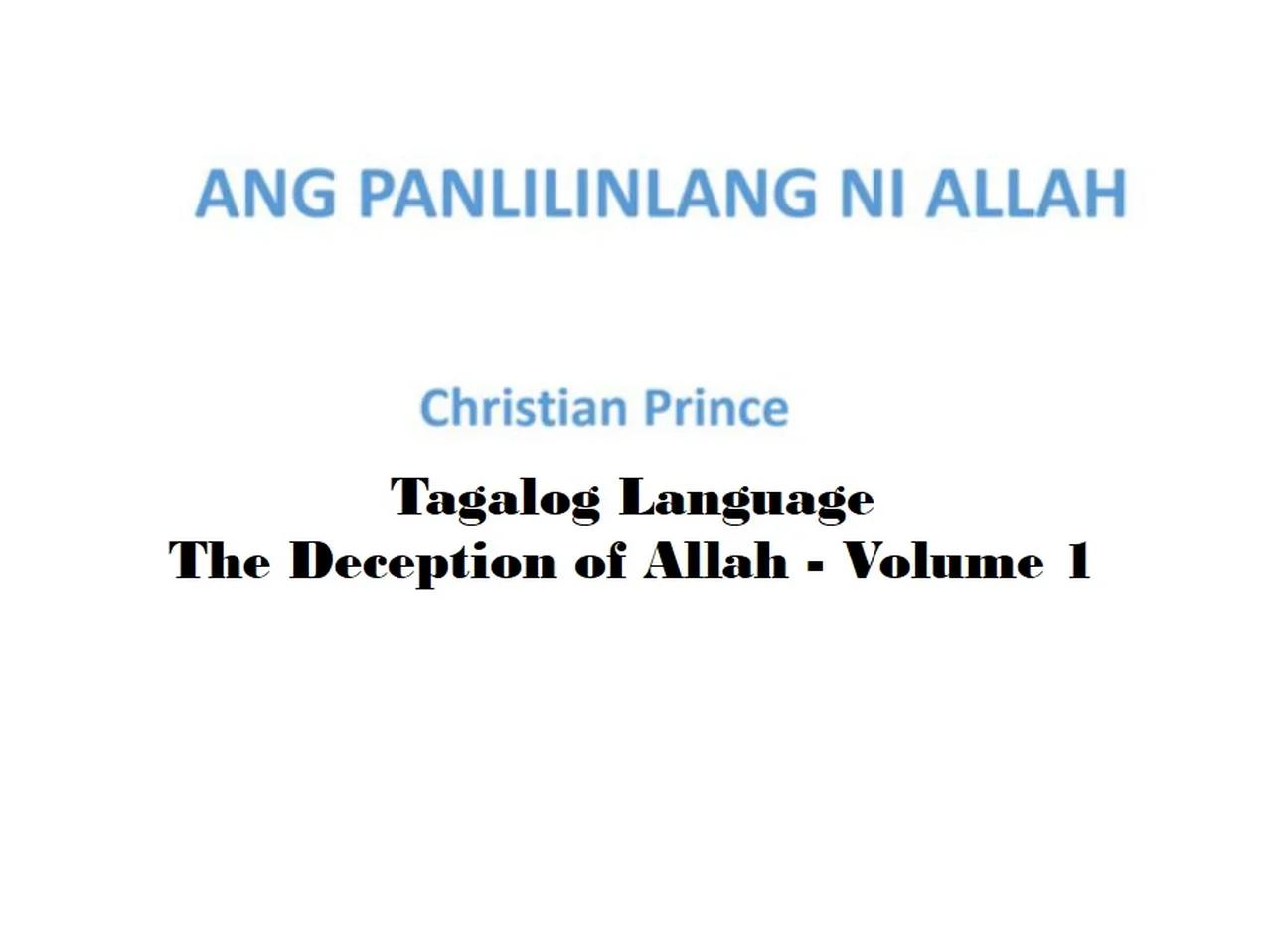 July 10, 2022 Ang Panlilinlang ni Allah - The Deception of Allah in ...