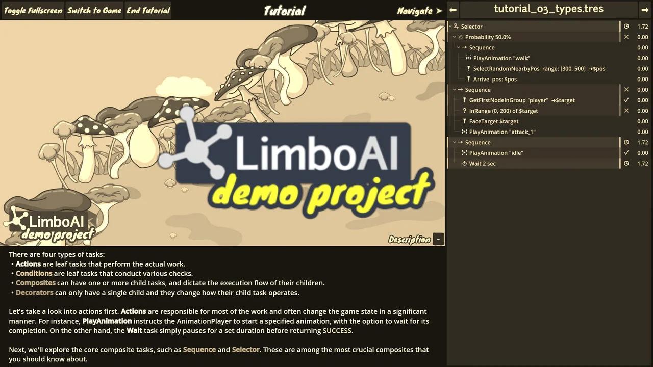 LimboAI Demo Project – Godot 4 Behavior Trees & FSM