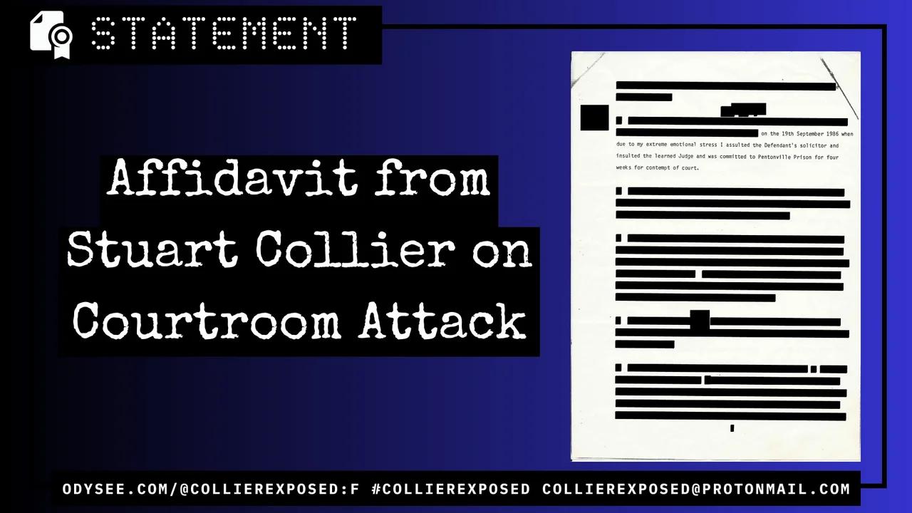 Affidavit from Stuart Collier and His Courtroom Attack Due to 'Extreme ...