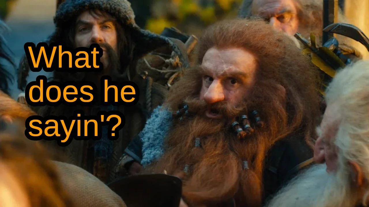 Languages of Middle Earth translated - The Hobbit