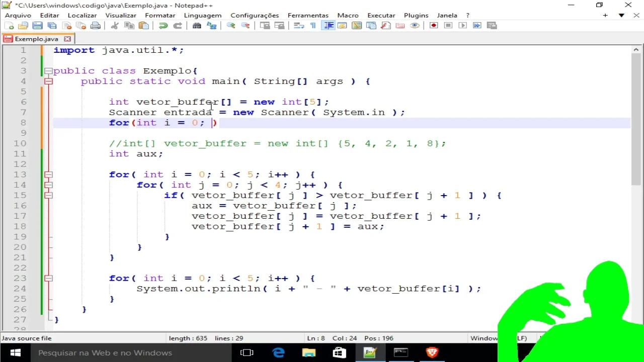 Estruturas de Dados: BUBBLE SORT clássico JAVA - Aula 09