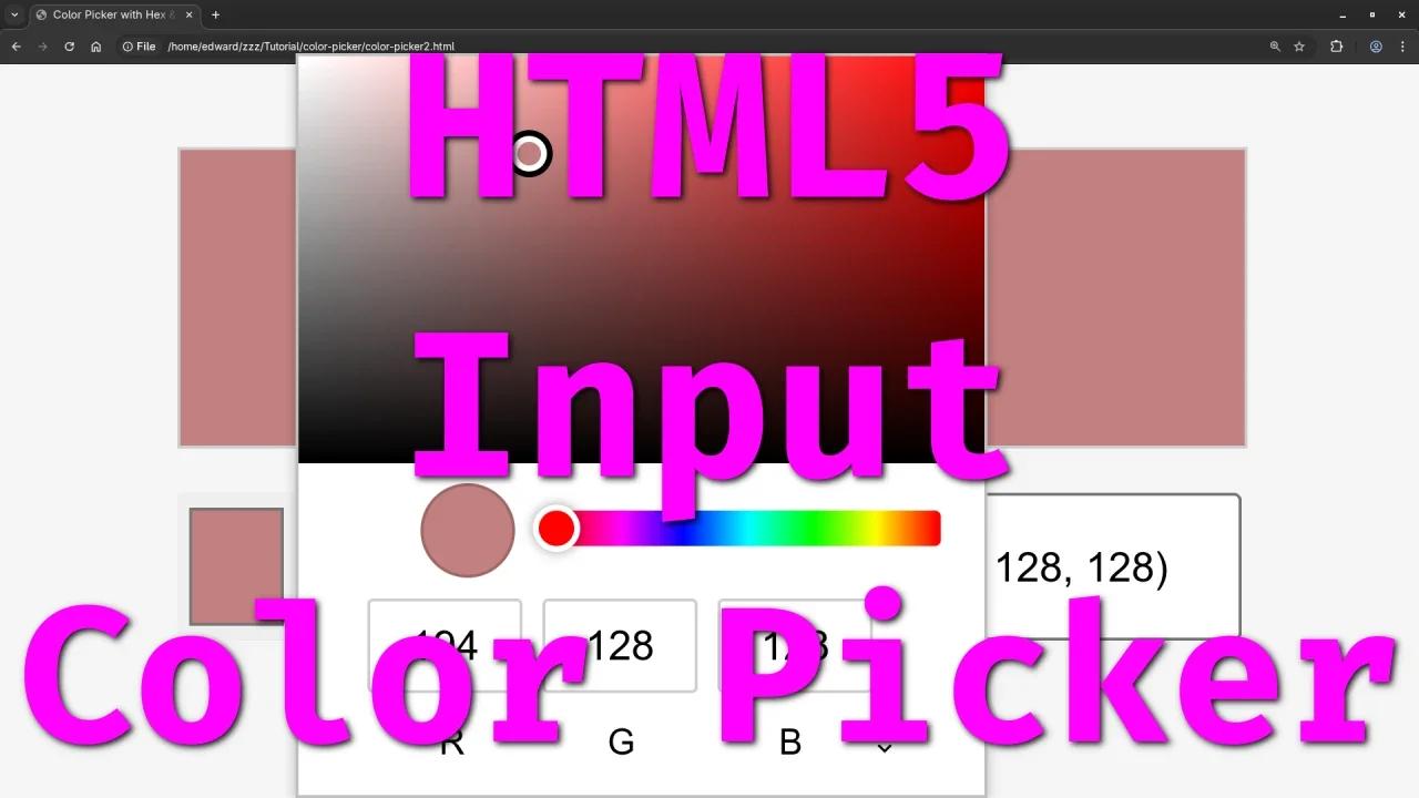 Create an HTML5 Input Color Picker from Scratch | Beginner-Friendly Web Tutorial