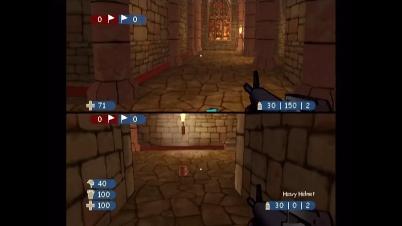 XIII Multiplayer (GameCube) - Two-Player Capture the Flag on Temple