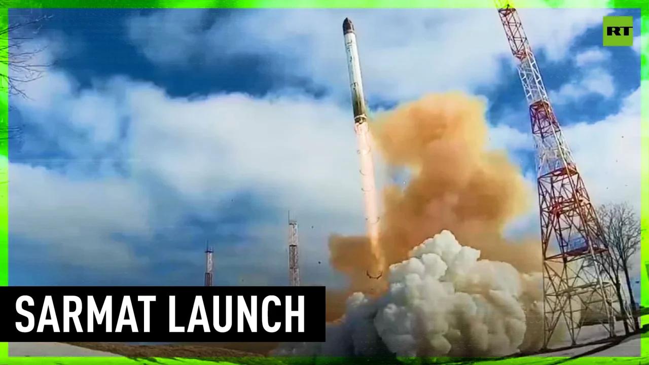 New footage released of Sarmat missile test launch