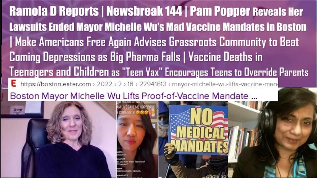 Newsbreak 144 | Pam Popper Reveals Her Lawsuits Ended Mayor Michelle Wu ...