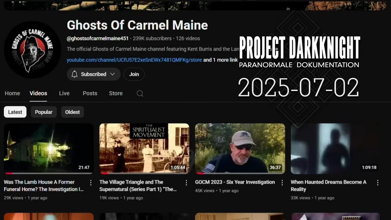 Project Darkknight Horror | SERIE - 2025-07-02 - 5 paranormale Fälle → ...