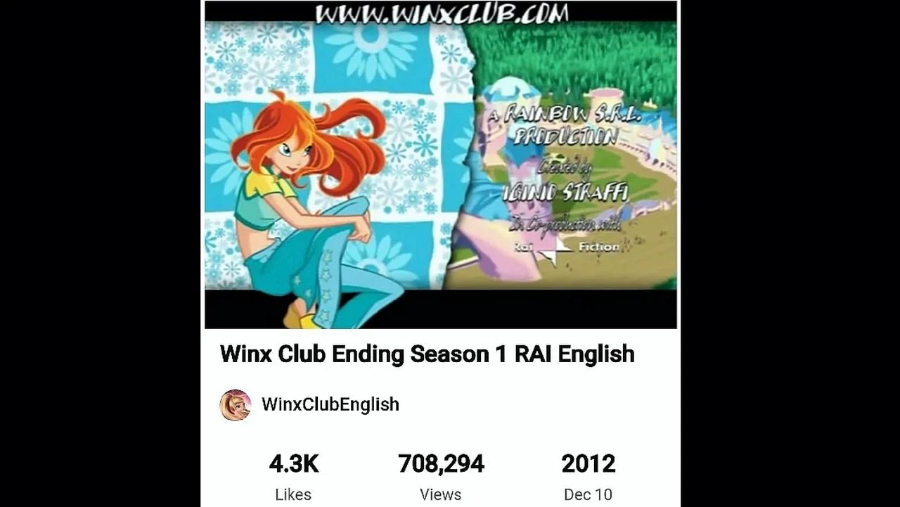 Winx Club Ending Season 1 RAI English