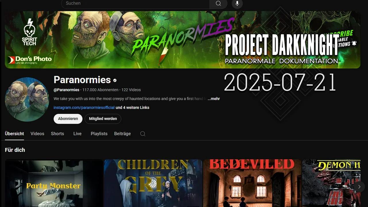 Project Darkknight Horror | SERIES - 2025-07-21 - Paranormies
