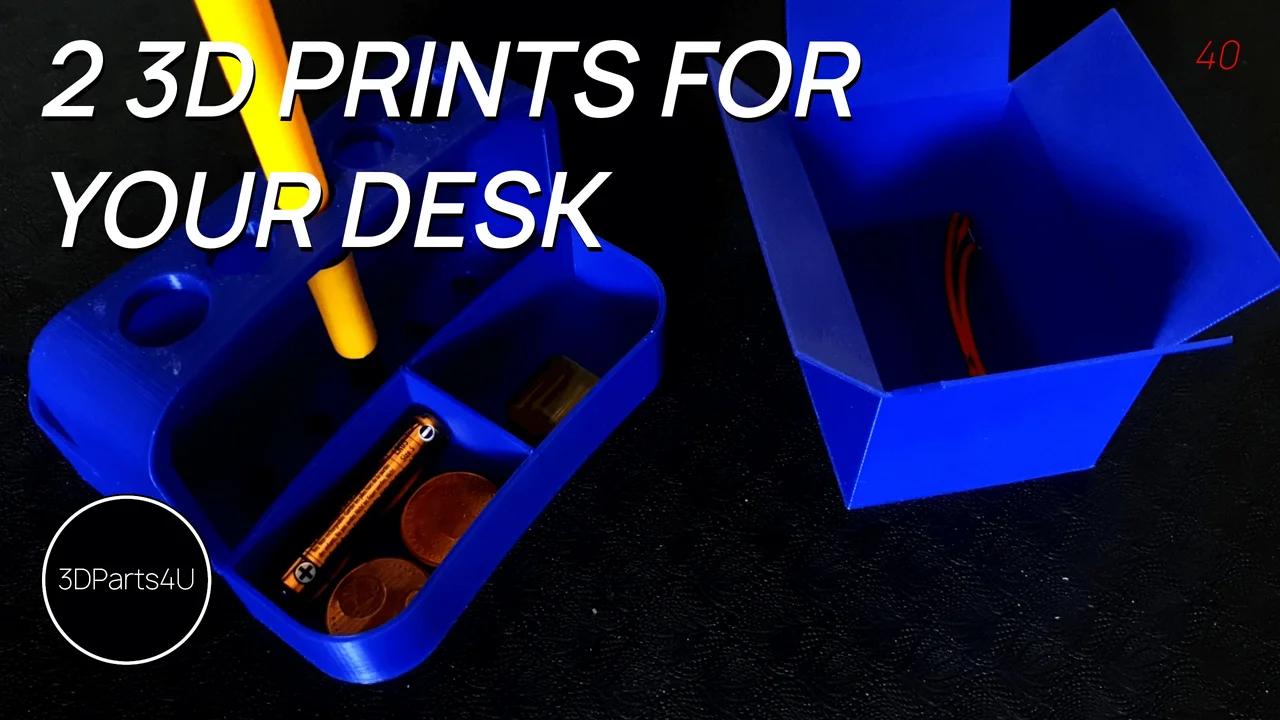 😀 2 Awesome 3D Prints For Your Office Desk - 3D Printed Pen Holder - 3D ...